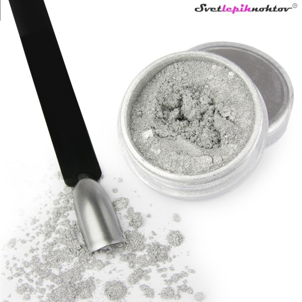Chrom Effect prah, barva srebrna, prah za kovinski videz